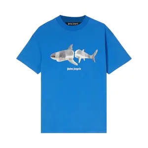 Palm Angels Shark Classic Tee /white - Blue
