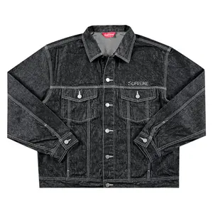Supreme X Smurfs Denim Trucker Jacket - Black