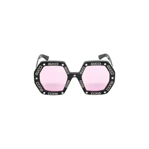 Gucci Geometric Sunglasses /ivory/pink