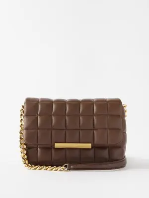 DEMELLIER Demellier - Phoenix Small Quilted-leather Cross-body Bag - Womens - Dark Brown - Dark Brown