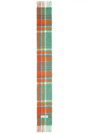 Acne Studios Striped Scarf In Orange