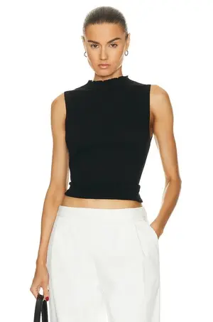 Mockneck Sleeveless Tops