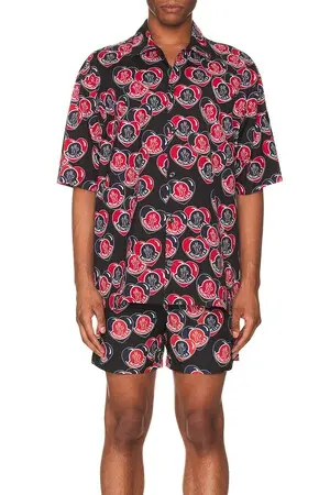 Moncler Shirt In Red - Multi