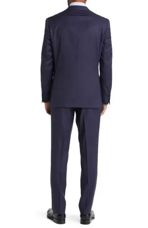 JACK VICTOR Esprit Slub Wool Suit - Navy