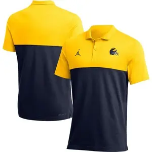 JORDAN BRAND Michigan Wolverines 2022 Coaches Performance Polo - Maize