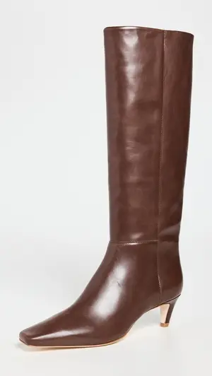 REFORMATION Remy Knee High Boots - Chestnut