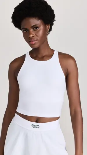 Beyond Yoga Spacedye Refocus Cropped Tank Top - Cloud White