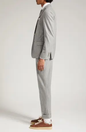 Eleventy Herringbone Virgin Wool Suit