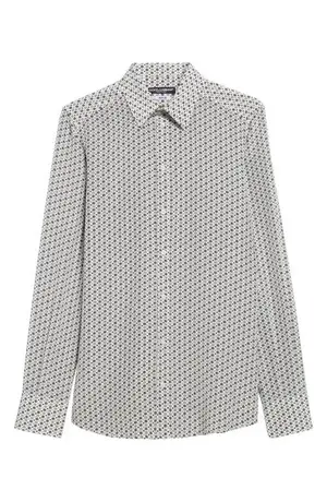 Dolce & Gabbana Dg Monogram Print Silk Button-up Shirt