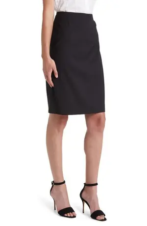 BOSS Viileah Virgin Wool Pencil Skirt - Blk