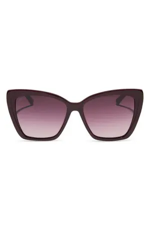DIFF Becky Ii 56mm Polarized Cat Eye Sunglasses - Dark Cherry Lacquer