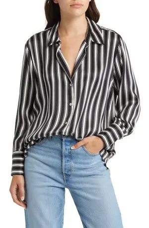 Rails Ledger Stripe Silk Shirt