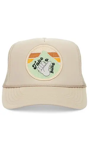 FRIDAY FEELIN Friday Feelin Take A Hike Trucker Hat Tan