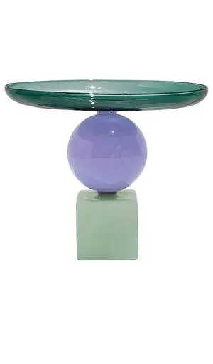 FAZEEK Geo Cake Stand In Teal - Teal  Lilac  & Jade