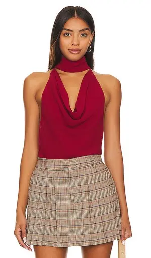 LOVERS AND FRIENDS Halter Neck Draped Top