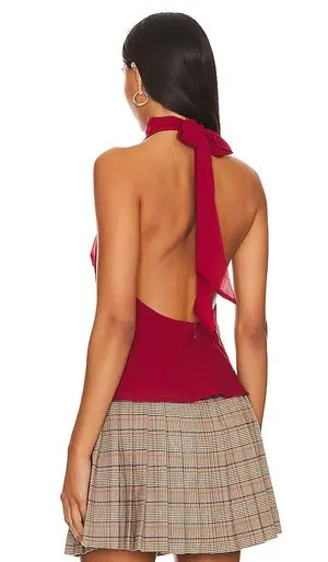 LOVERS AND FRIENDS Halter Neck Draped Top