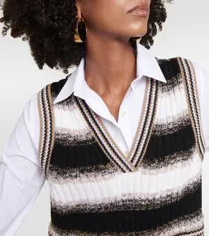 Veronica Beard Spear Cotton-blend And Wool Shirt