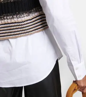 Veronica Beard Spear Cotton-blend And Wool Shirt