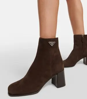 Prada Suede Ankle Boots