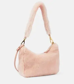 Prada Re-edition 2005 Shearling Shoulder Bag - Pink