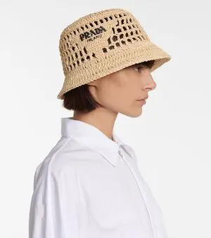 Prada Raffia Bucket Hat