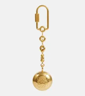 Loewe Anagram Pebble Keychain - Gold