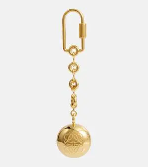 Loewe Anagram Pebble Keychain - Gold