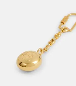 Loewe Anagram Pebble Keychain - Gold