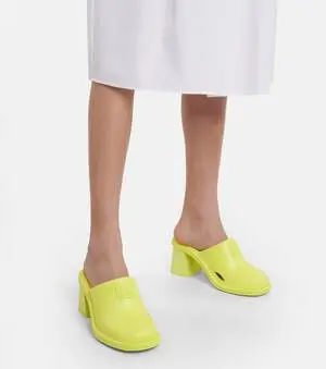 Miu Miu Logo Clogs - Green