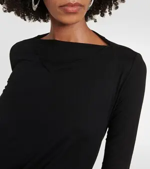 Rick Owens Draped Jersey Midi Dress
