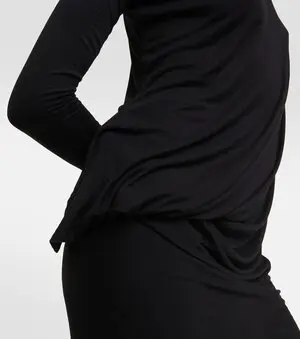Rick Owens Draped Jersey Midi Dress