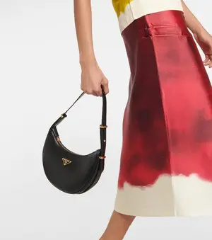 Prada Arqué Leather Shoulder Bag