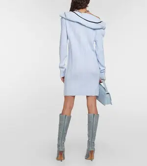 Y/project Chain-embellished Wool Minidress - Blue