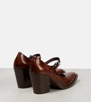 Prada Leather Mary Jane Pumps