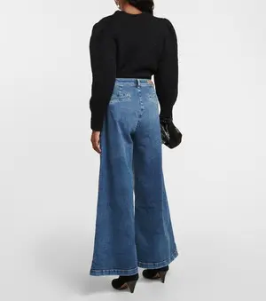 Ag Stella High-rise Wide-leg Jeans - Blue