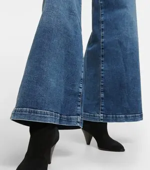 Ag Stella High-rise Wide-leg Jeans - Blue