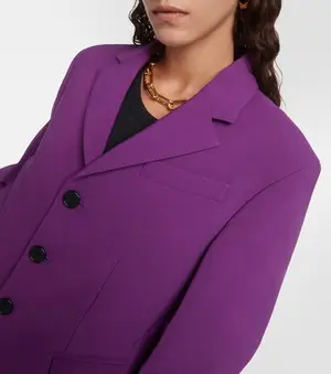 Plan C Single-breasted Cady Blazer - Purple