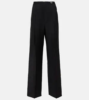 Prada Mohair And Wool Wide-leg Pants