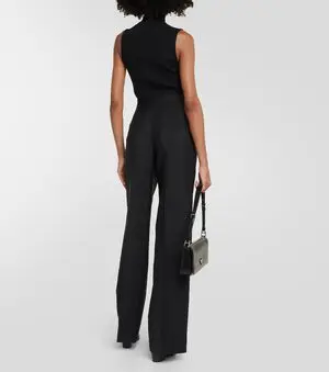 Prada Mohair And Wool Wide-leg Pants
