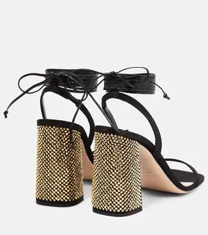 Miu Miu Embellished Satin Sandals