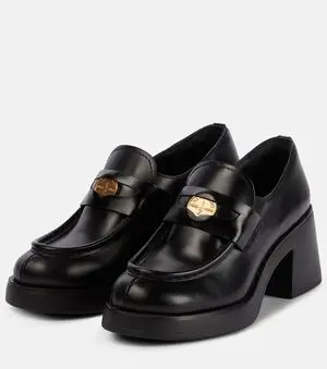 Miu Miu Leather Penny Loafers