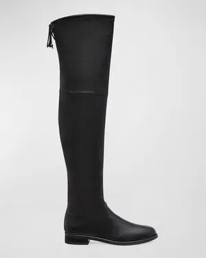 STUART WEITZMAN Lowland Stretch Leather Over-the-knee Boots - Black