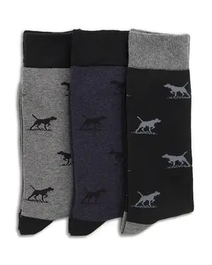 Rodd & Gunn Dogs-a-plenty Socks, Pack Of 3 - Work Multi