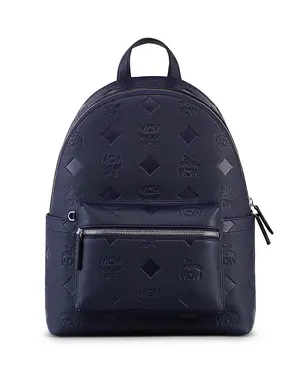 Mcm Stark Eb Maxi Monogram Backpack - Navy Blazer