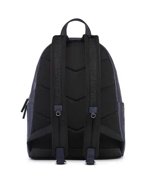 Mcm Stark Eb Maxi Monogram Backpack - Navy Blazer
