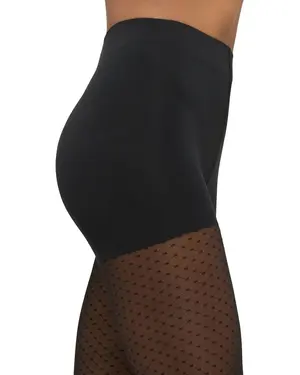 Wolford Control Top Dots Tights - Black