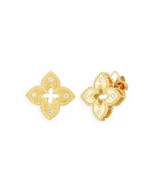 Roberto Coin 18k Yellow Diamond Stud Earrings - Gold