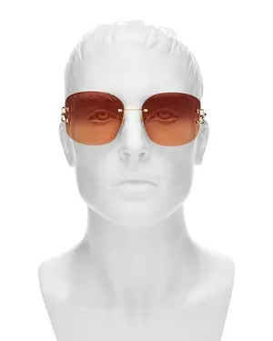 Cartier Signature C Rimless Square Sunglasses - Red Gradient