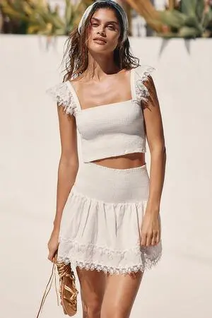 Peixoto Belle Mi Mini Skirt - White