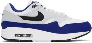 Nike Nike White & Blue Nike Air Max 1 Sneakers - White/black-deep Roy